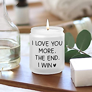 Romantic Gifts for Her, Him- Birthday Gifts for Girlfriend, Boyfriend, Women, Daughter, Mom- I Love You- Funny Valentines Day, Anniversary, Christmas Gift- Lavender Candles(7oz)