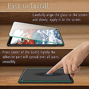 HPTech (2 Pack) Designed For Samsung Galaxy A21 Tempered Glass Screen Protector, Easy to Install, Anti Scratch, Bubble Free, Case Friendly