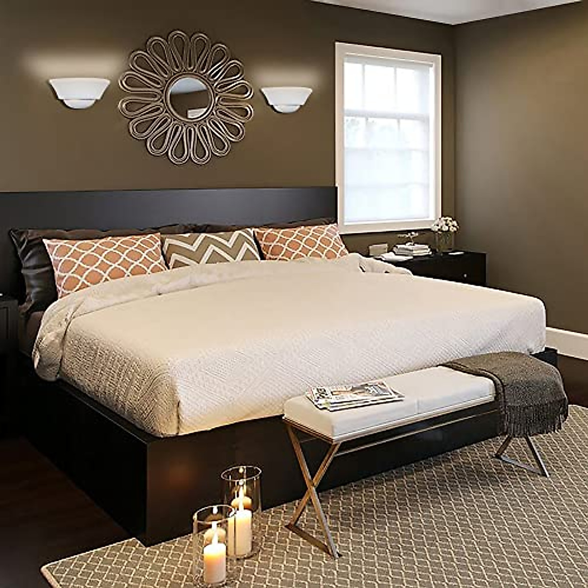 Designers Fountain 6031-WH Wall Sconce, 6 in , White