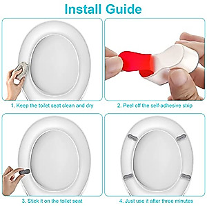 4 PACK Bidet Toilet Seat Bumper, Bidet Attachment for Toilet, Universal Seat Bumper Kit Replacement Bumpers, to Raise Toilet Bumpers Height, Reduce the Noise，Stop the Toilet from Sliding