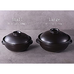 GREATUS Korean Dojagi R Pot/Premium Korean Stone Pot with lid Stone Bowl Ttukbaegi Dolsot (Large)