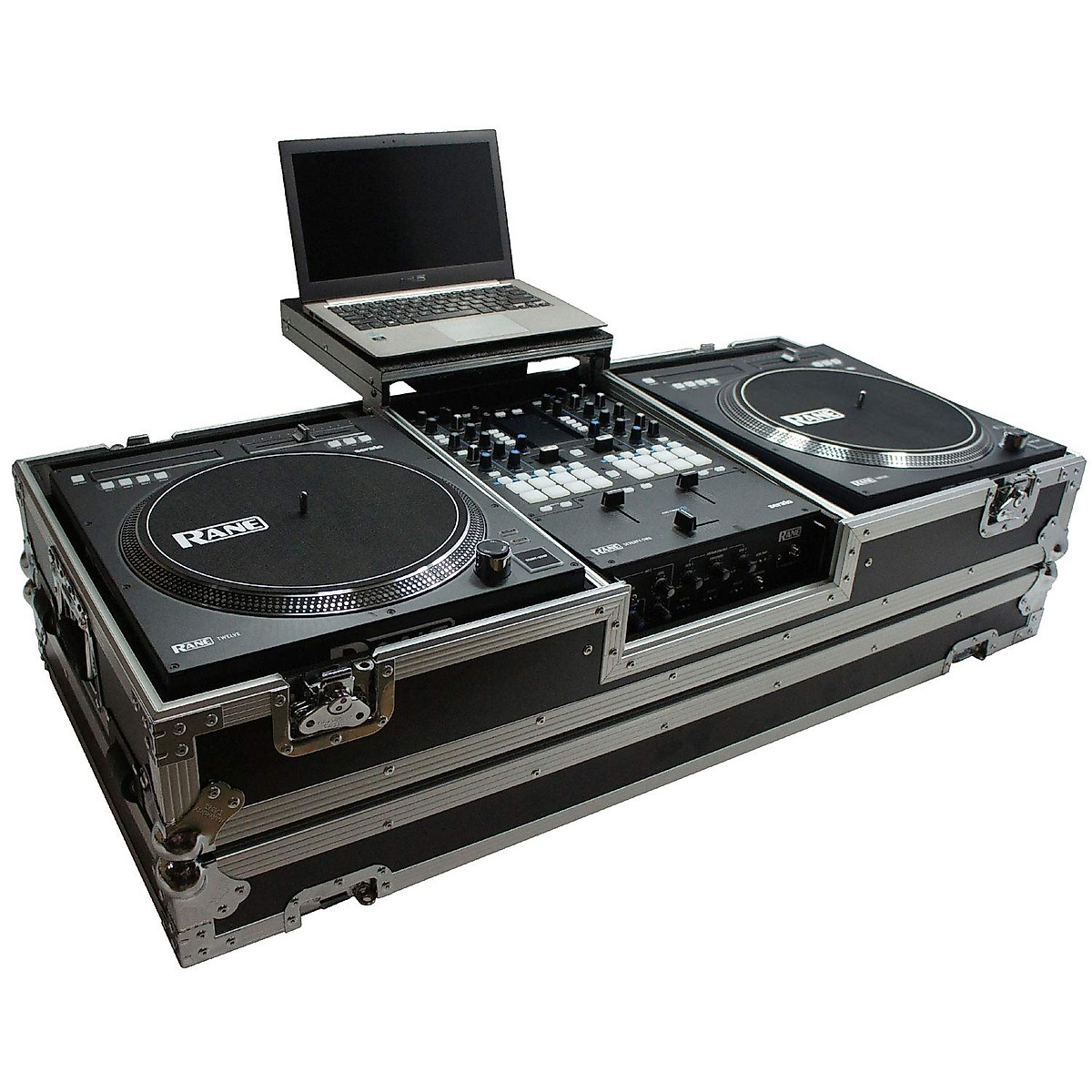 Harmony Audio HC2T1272WLT DJ Battle Coffin Compatible with (2) Rane 12 Turntables & Rane 72 Mixer - Case Only