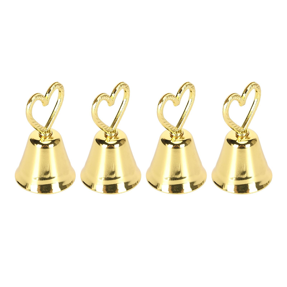 10Pcs European Style Bell Shaped Table Number Holders, Bell Place Card Holders, Table Number Holders, European Style Innovative Bell Shaped Place Card Holders for Event Wedding Restaurants(Gold)