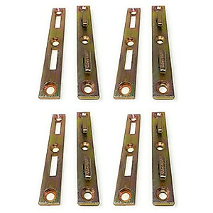 METAL MAGERY Bed Rail Fasteners 4" Set of 4 Bed Rail Brackets Heavy Duty Bed Frame Rail Hardware