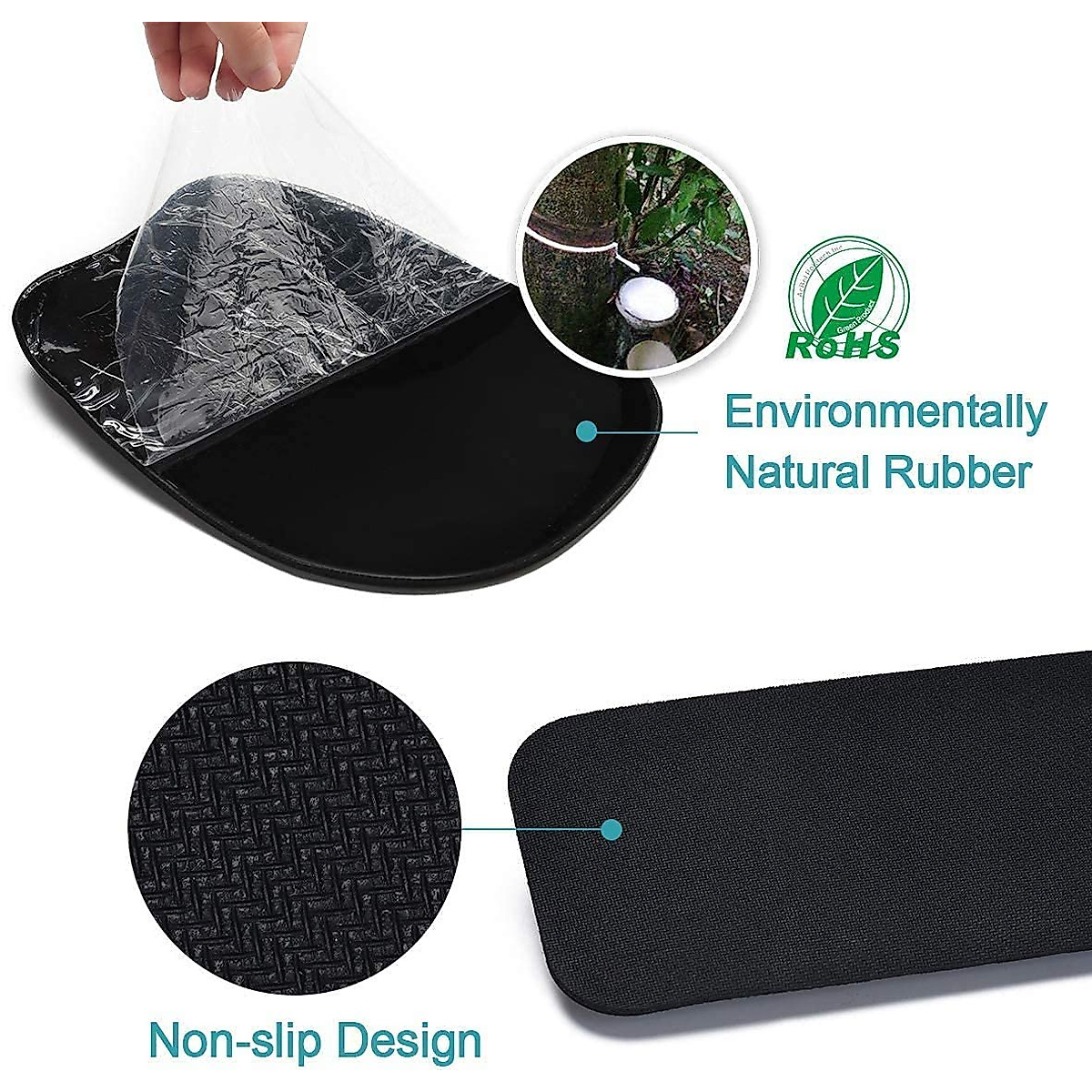 Ergonomic Keyboard Wrist Rest Pad and Mouse Pad Hand Support for Laptop Computer Wrist Rest Support Cushion Memory Foam Set for Office Gaming Easy Typing - Black