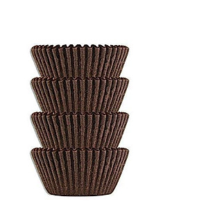 #4 Brown Glassine Paper Candy Cups - Chocolate Peanut Butter Baking Liners (2000)