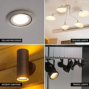 MR16 GU5.3 Halogen Light Bulbs (10 Pack) 20W 12V 3000k Warm White Spotlight Precision Halogen Reflector Fiber Optic Light Bulb 12V 20W for Landscape Light,School,Family,Tunnel Light