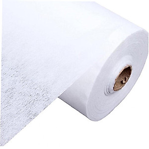 TOSSPER 1pc Ironing Fusible Interface Fabric Single-Sided Lining Ironing Patchwork White 100cm