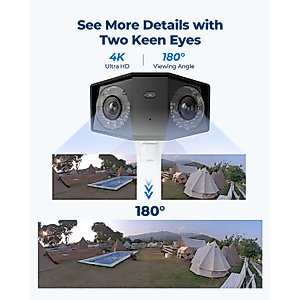 REOLINK 4K Dual-Lens Security Camera System, 2X Duo 2 PoE with 180° Ultra-Wide Angle, Bundle with 2X Trackmix PoE with 6X Hybrid Zoom & Auto Tracking and 1x RLN8-410 NVR (2TB HDD)