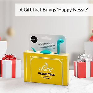 OTOTO Nessie Tale Book Mark - Turquoise Pagekeeper Bookmark - Unique Gifts for Readers, Women & Men, Book Markers - Pretty Bookmarks Lightweight Plastic Manga Bookmark for Girls, Boys, Kids