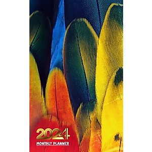 2024 Monthly Planner: Small 1 Year Calendar Schedule Organizer Start January 2024 to December 2024 with Holidays|Includes Place for Contacts, Notes, Important Dates, and Passwords