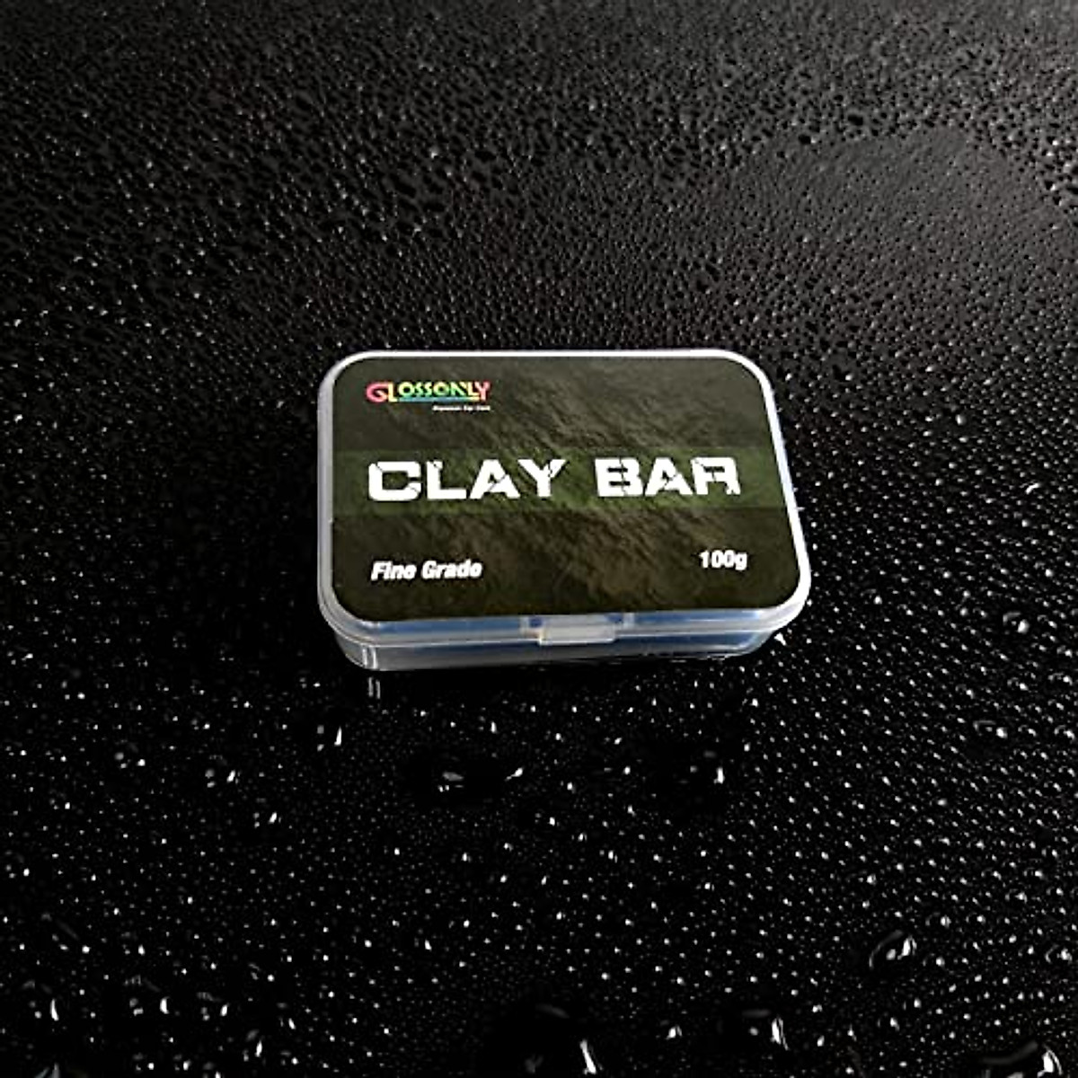 GLOSSONLY 100g Car Detailing Clay Bar, Premium Fiine Grade Auto Detailing Magic Clay Bar Cleaner for Car, Glass, Vehicles and Much More Cleaning