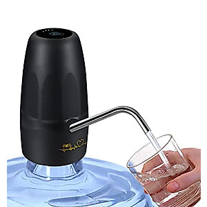 5 Gallon Water Bottle Dispenser, Water Bottle Pump USB Rechargeable & Portable Water Bottle Pump Dispenser, for Office, Kitchen, Camping, Indoor and Outdoor Universal 2-5 Gallon Water Bottles.