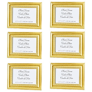 Kate Aspen 12PCS Gold Beaded Frame Place Card/Photo Holder, Place Cards Included, Wedding, Bridal Shower, Anniversary Party Decorations