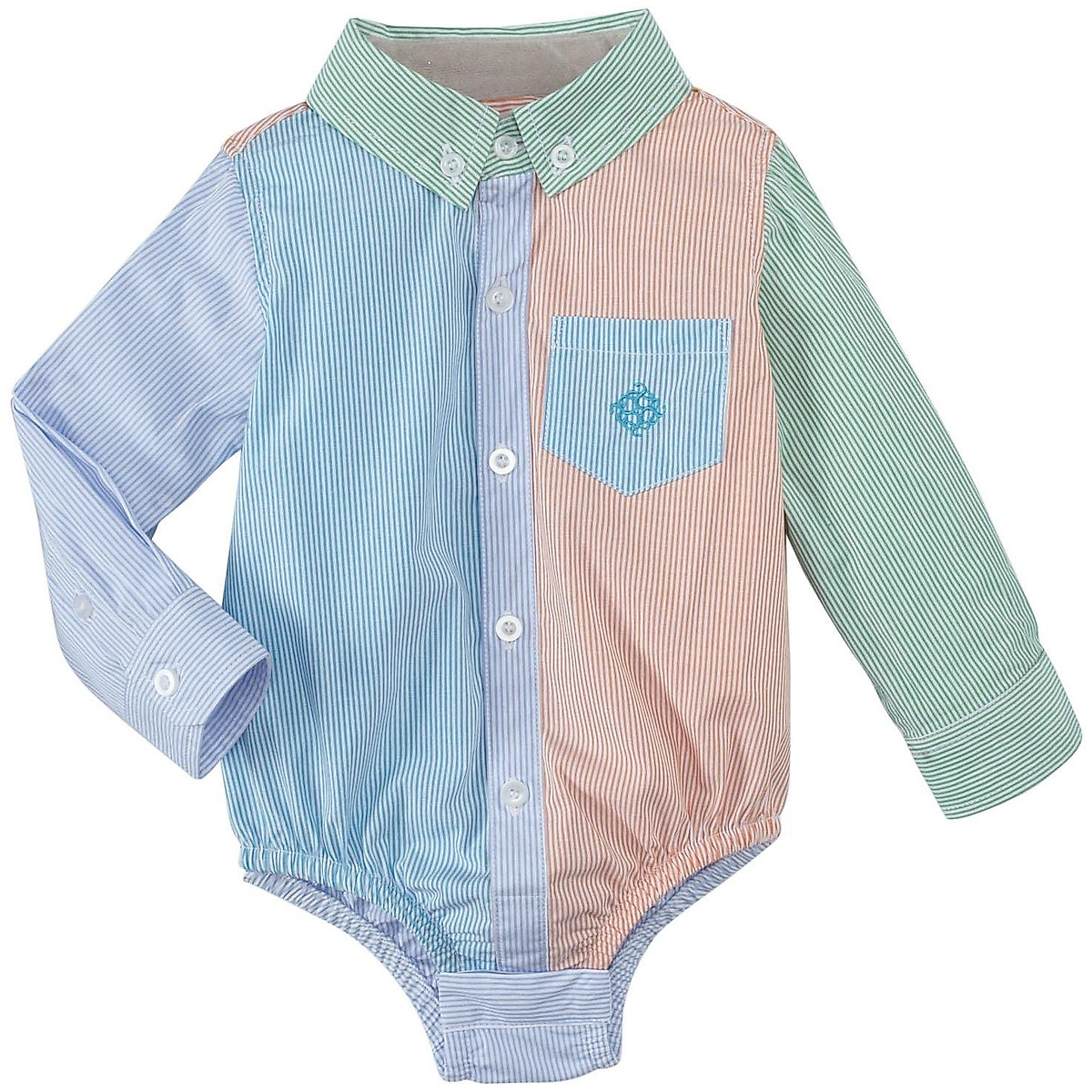 Andy & Evan Newfangled Bengal Shirtzie (Baby) - Multi-Color-6-12 Months Blue