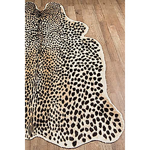 Erin Gates by Momeni Acadia Cheetah Multi Faux Hide Area Rug 5'3" X 7'10"