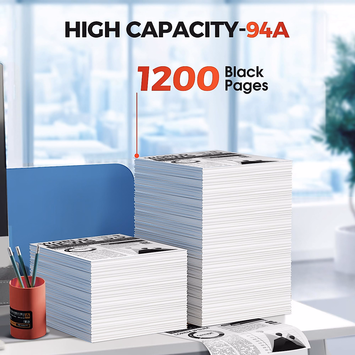 94A Toner Cartridge CF294A (with Chip) Replacement for HP 94A Toner Cartridge Black Compatible with Pro MFP M118dw M148fdw M148dw M149fdw, Pro M118 M148 M149 Printer (Black, 2-Pack)