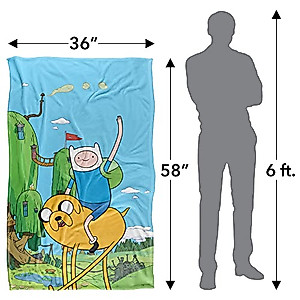 Adventure Time Best Bros Silky Touch Super Soft Throw Blanket 36" x 58"