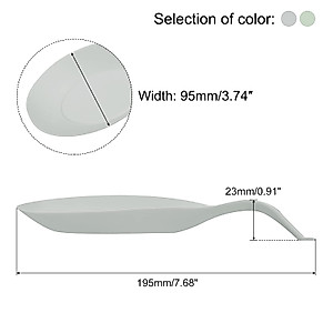 uxcell Silicone Spoon Rest, 7.68" x 3.74" Heat Resistant Kitchen Utensil Holder Spatula Ladle Rest for Counter Stove Top, Light Green/Light Gray 1Set