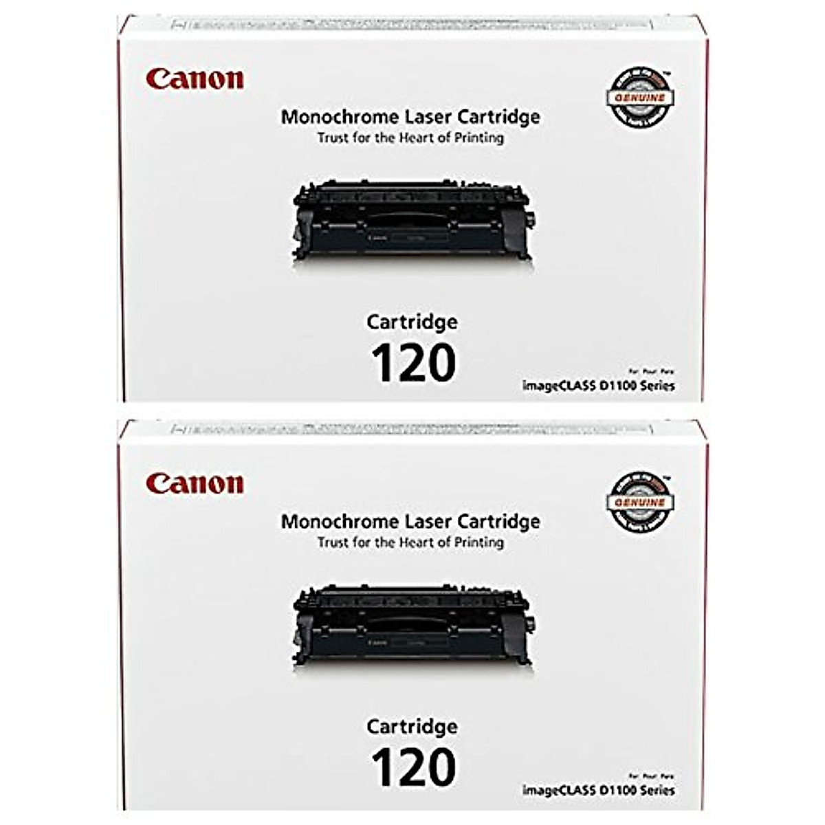 Canon CRG-120 (2617B001AA) Black Toner Cartridge 2-Pack for imageCLASS D1120, D1320