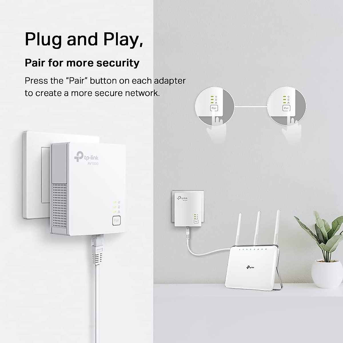 TP-Link AV1000 Powerline Starter Kit (TL-PA7017 KIT) - Gigabit Port, Plug&Play, Ethernet Over Power, Nano Size, Ideal for Smart TV, Online Gaming, Wired Connection Only (Renewed)