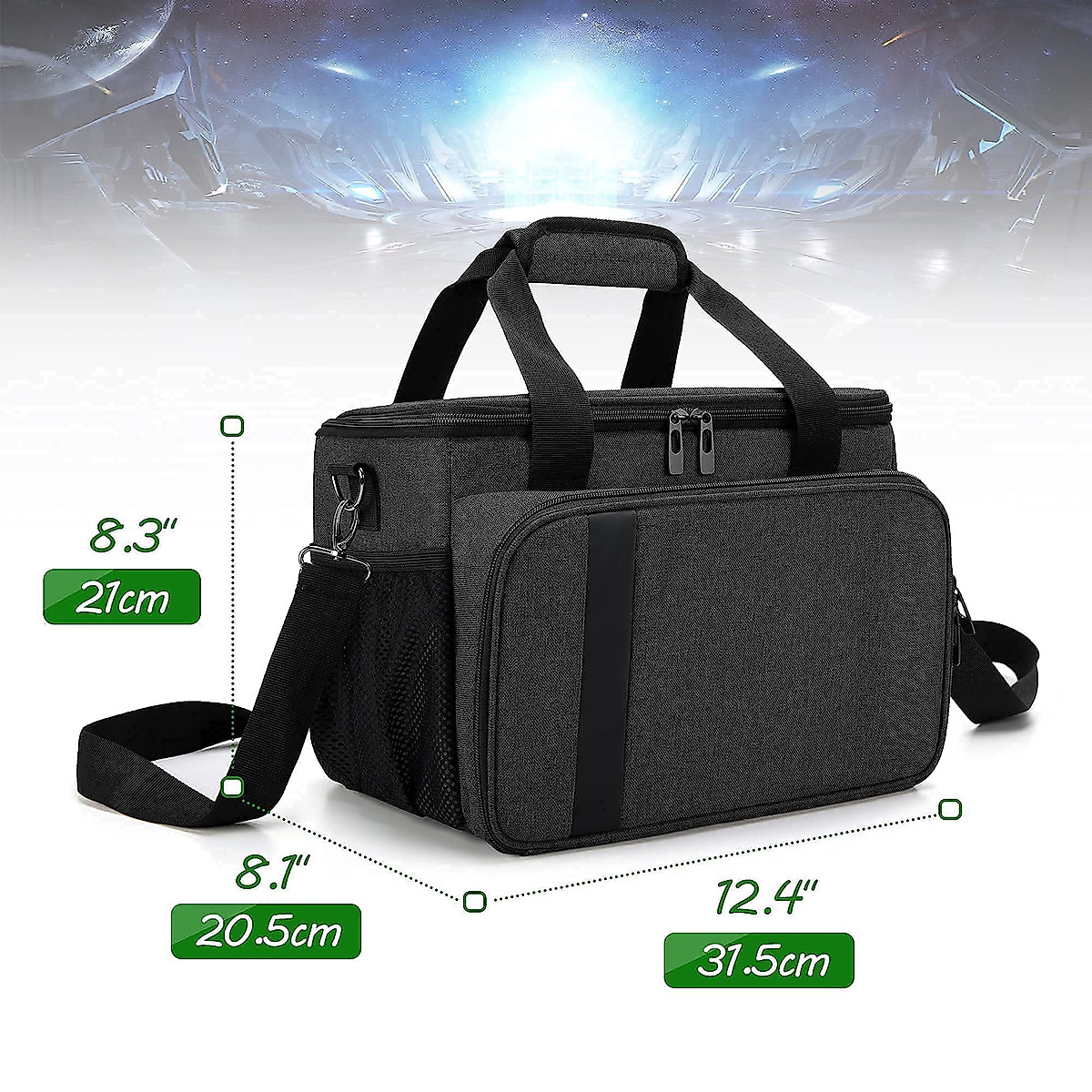 CURMIO Travel Backpack Compatible with Xbox Series S, Xbox One/One S/One X, Xbox 360/360 Slim, Game Console Carrying Case Compatible with Xbox Series X, Patent Design