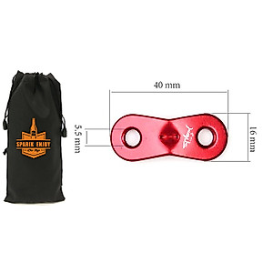 SPARIK ENJOY (TM 20 pcs Ultralight Aluminum Guyline Cord Adjuster Hole Big for Tent Pegs Camping Hiking Backpacking Outdoor Activity Come with Pouch (Red)