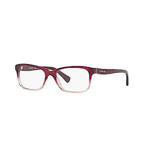 Coach HC6089 Prescription Eyewear Frames, Red Beige Gradient/Demo Lens, 51 mm