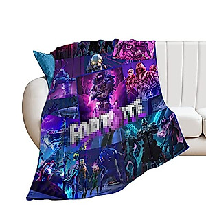 Anime Game Fans Super Soft Anti-Pilling Flannel Throw Blanket for Sofa Bed Car Teenagers Adults 40"x50"