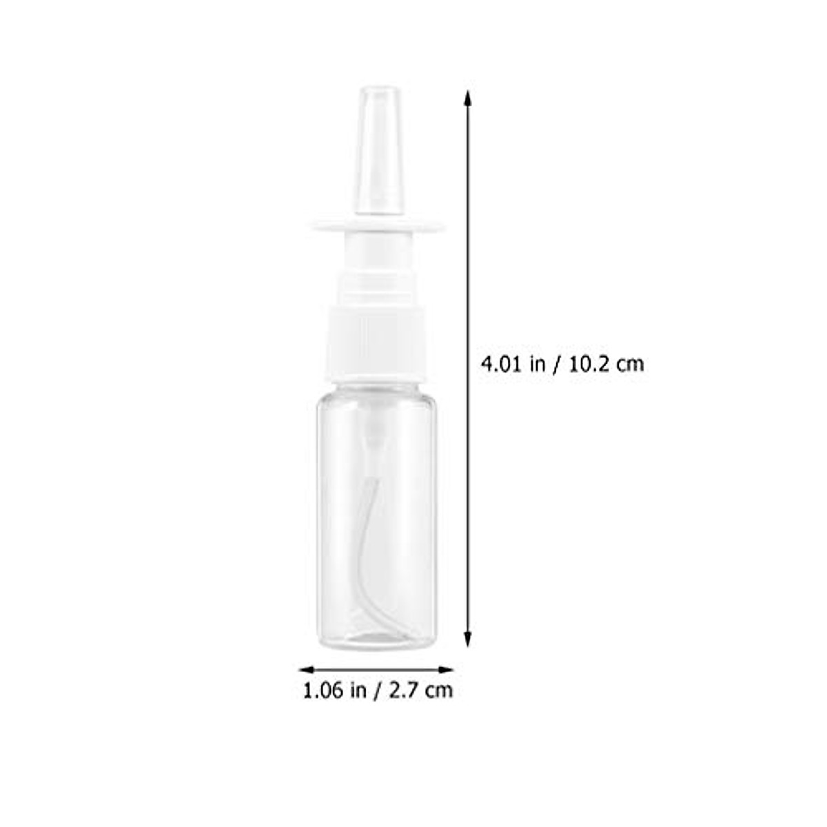 10Pcs Empty Nasal Spray Bottles Plastic Nasal Sprayer Refillable Clear Spray Bottles Containers Pot Fine Mist Sprayer Atomizers Transparent Makeup Cosmetics Essential Oils 10m and 20ml