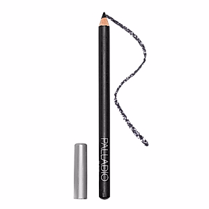 Palladio Wooden Eyeliner Pencil, Thin Pencil Shape, Easy Application, Firm yet Smooth Formula, Perfectly Outlined Eyes, Contour and Line, Long Lasting, Rich Pigment, Silver