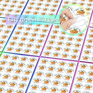 Wailozco 240 PCS Halloween Thanks Order Stickers,Funny Small Business Envelopes Stickers for Business Packages/Handmade Goods/Bags,Halloween Theme Small Shop Business Stickers for Envelopes Seals