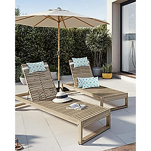 Recliner Head Pillow Ledge Loungers Chair Pillows with Insert Teal Green Turquoise Moroccan Geometric Lumbar Pillow with Adjustable Strap Outdoor Waterproof Patio Pillows for Beach Pool, 2 PCS