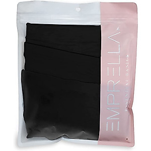 Emprella Slip Shorts 3-Pack Black Bike Shorts Cotton Spandex Stretch Boyshorts For Yoga,Black,Large