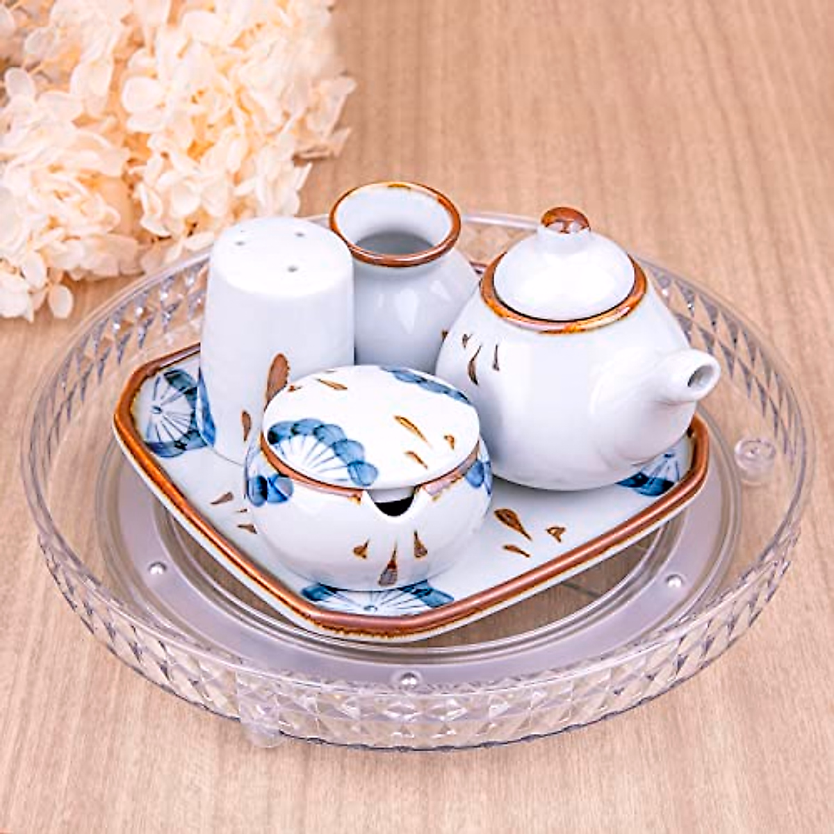 Lazy Susan Organizer Lazy Susan Turntable for Cabinet Rotating Spice Rack for Kitchen Clear Lazy Susan for Fridge, Bathroom, Countertop(Small)