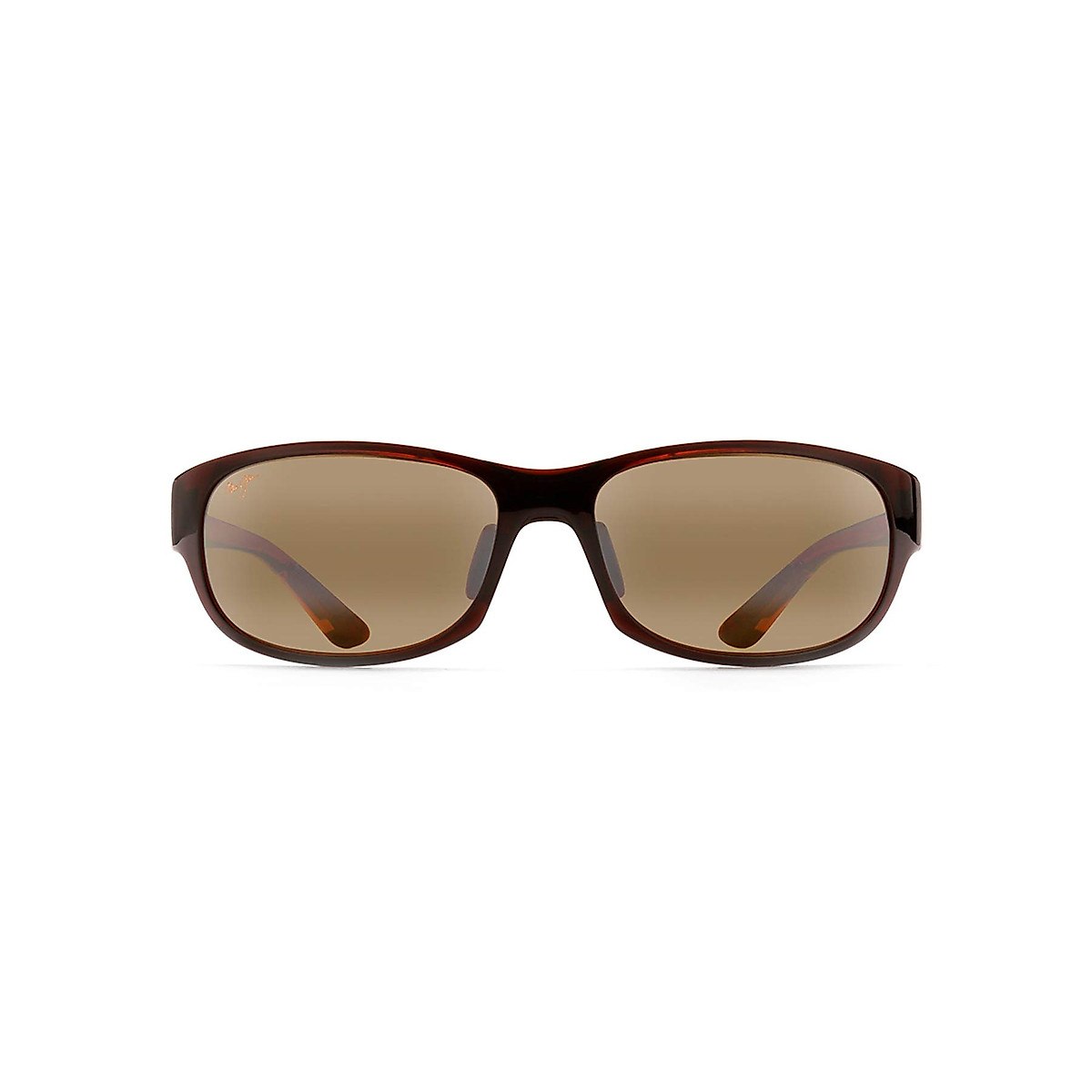 Maui Jim Men's and Women's Twin Falls Polarized Wrap Sunglasses, Rootbeer Fade/HCL® Bronze, Medium