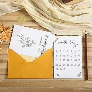 16 Pcs Bridesmaid Proposal Cards Will You Be My Bridesmaid Card with 16 Envelopes Wedding Bridal Shower Card Funny Asking Bridesmaids Cards for Wedding Invitations Cards Party Favor