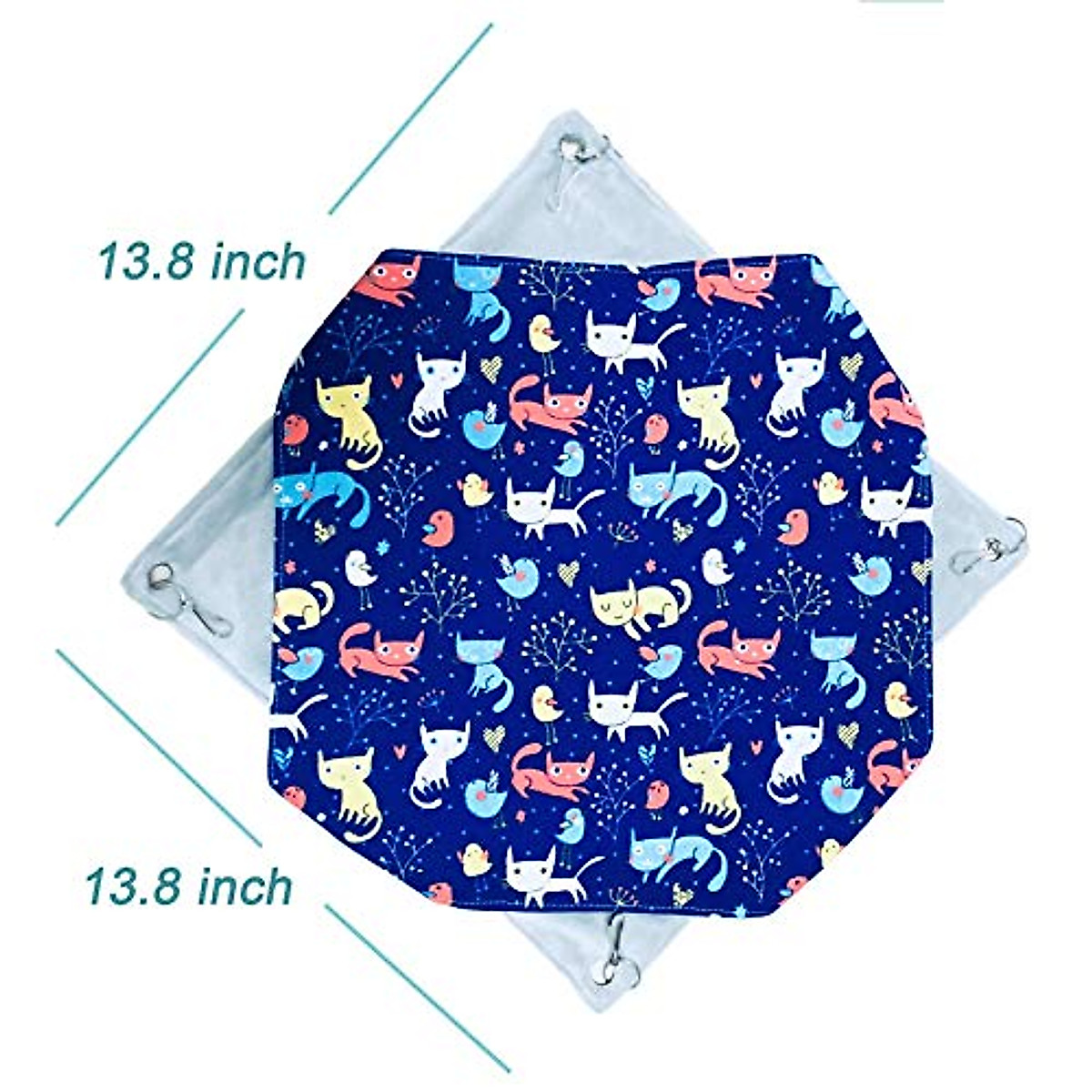 FULUE Small Animal Tent and Double Hammock for Ferret Rat Guinea Pig Degu Mice Hamster（Blue）