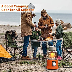 Mountman Propane Heater, 2-in-1 Camping Portable LP Gas Stove with 5FT Propane Hose, Pressure Reducing Valve, Outdoor Patio Heaters for Camping, Black