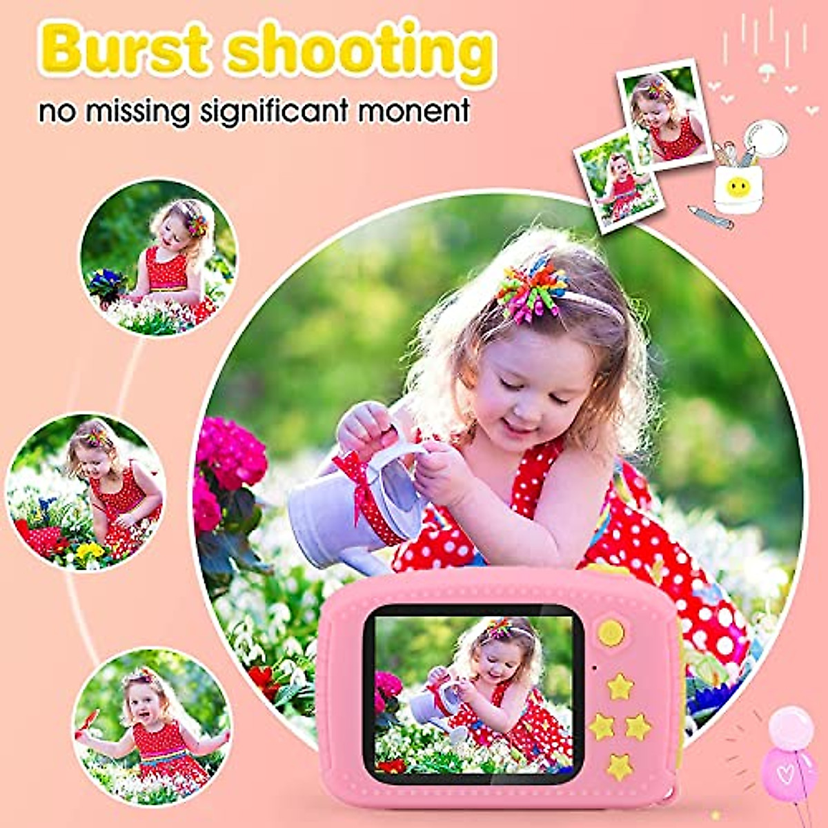 Digital Camera for Kids Boys and Girls, 12MP Children's Camera with Rabbit Cover, 2 Inch Screen HD Digital Video Recorder, Electronic Mini Camera Christmas Birthday Gift for Students, Teens, Kids