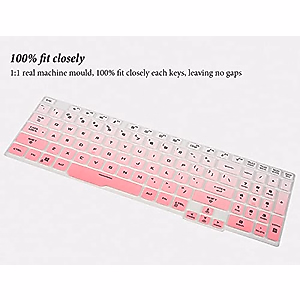 Keyboard Cover Compatible with ASUS TUF Gaming A15 TUF506IU TUF506IV FA506 FX506 15.6 Inch, ASUS TUF Gaming F17 FX706, ASUS TUF Gaming A17 TUF706IU 17.3", TUF Gaming A15 A17 Gaming Laptop-Gradual Pink