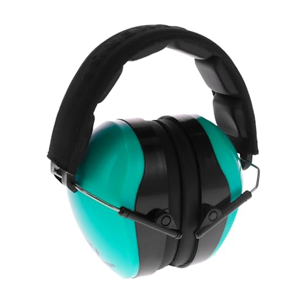 Walker's Dual Colored Passive Muff - Compact Folding Lightweight 26dB NRR Hunting Gun Range Shooting Hearing Protection Muff w/Padded Headband & PVC Earpads, Aqua Blue