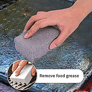 Grill Griddle Cleaning Kit 7 Piece, 4 Griddle Cleaning Pads with One Holder, 2 Grill Cleaning Brick Block,Griddle Cleaning Accessories, Grill Gleaning Tools