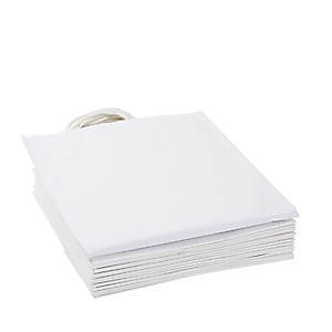 Juvale 15 Pack White Thank You Paper Gift Bags with Handles, Tissue Paper for Wedding, Baby Shower, Birthday Party Favors (8 x 4 x 8.8 In)