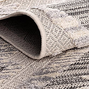 Unique Loom Arlo Collection Area Rug - Kai (Rectangular 9' 0" x 12' 0", Sandy Beige/ Gray)