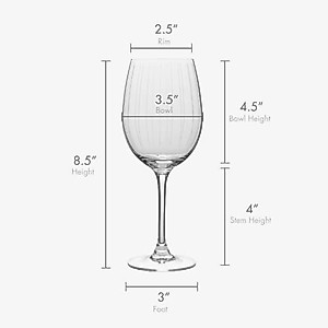 Mikasa Cheers White Wine Glasses, 4 Count (Pack of 1), Clear