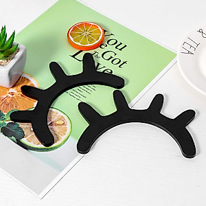 SEWACC 1 Pair Sleepy Eyes Wall Decor Wooden Eyelash Wall Stickers Wall Decal Decoration for for Nursery Baby Room Kids Bedroom Wall Art (Black)