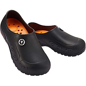 YUNGPRIME Men's and Women's Slip-Resistant Work Shoes - Nursing - Chef Shoes Black