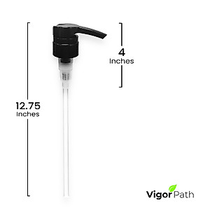 Universal Shampoo/Conditioner Dispenser Pump for Bottles, Leak Proof, Pump Top (Black - Pack of 4)