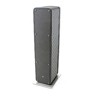 Quad Watch Winder in Black Leather, 12 Program Settings, Diamond Stitched Vegan Leather, Soft Linen Interior, Large Interior Space for Large Watches - Heiden Monaco Quad Automatic Watch Winder for Rolex